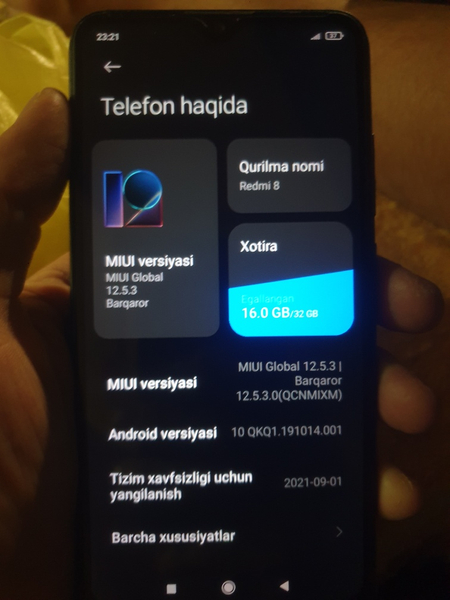 Redmi 8 32 gbli ideal