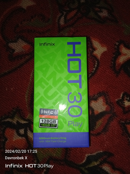 Infinix 30 Play 1 oy Kafolati bilan