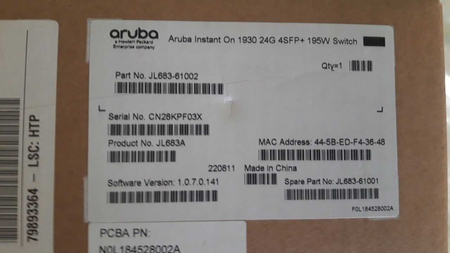 Коммутатор Aruba JL683A Instant On 1930 24G Class4 PoE 4SFP/SFP