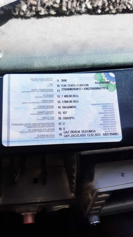 Gaz valday sotiladi