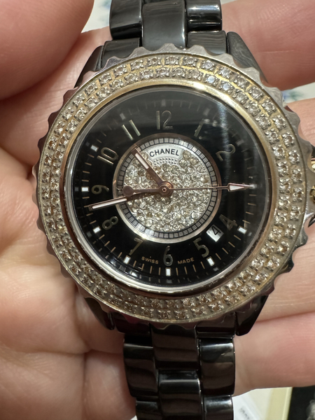 Черные наручные часы  Chanel женские