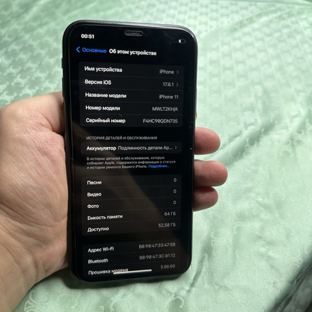 iphone 11 Black 64gb ishlashi alo 82% Radnoy !