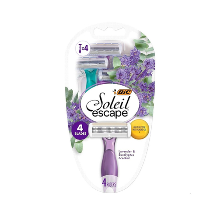 LЖенские одноразовые бритвы BIC Soleil Escape с 4 лезвиями для чувстве