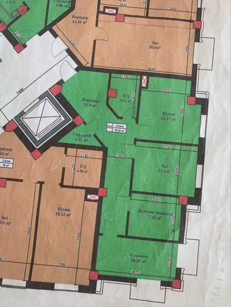 Ж/К NICE VILLAS, 3х/6/12, 71м2, +кадастр, Разд. Ор-р: Олмос махалла