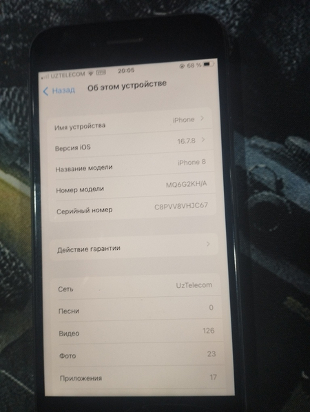 Iphone8 sotiladi 64gb oclmagan 87yomkis