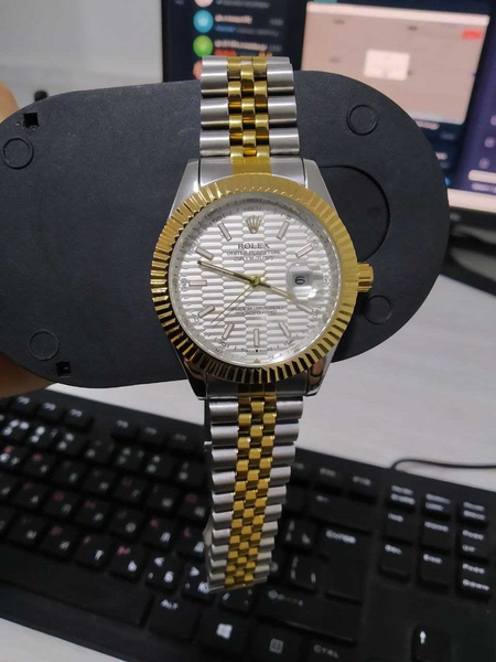Rolex white & gold