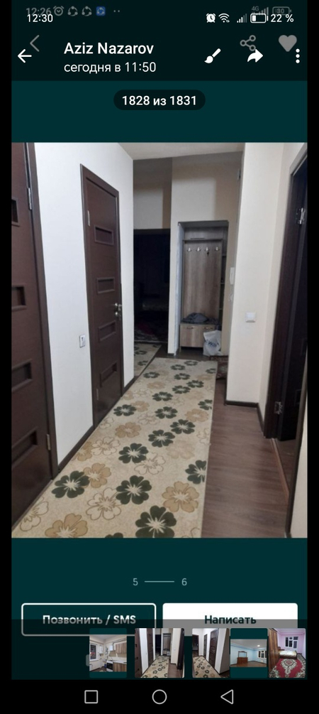 Квартира ижарага берилади