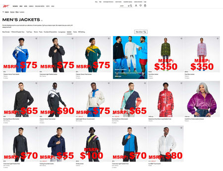 DEADSTOCK 2005 REEBOK® Windbreaker Men's Track Jacket — M
