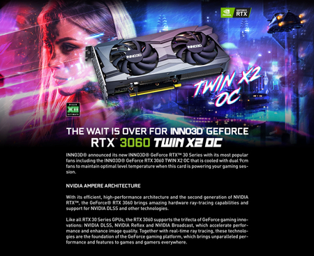 Продается Видео карты INNO3D RTX4060TI 8GB
