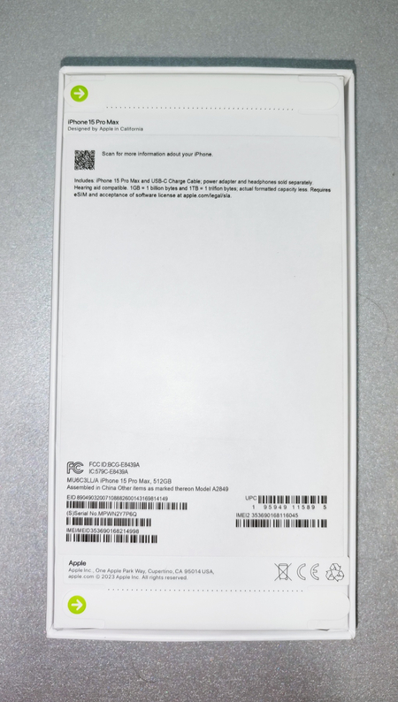 iPhone 15 Pro Max  128 GB.  Sotilad