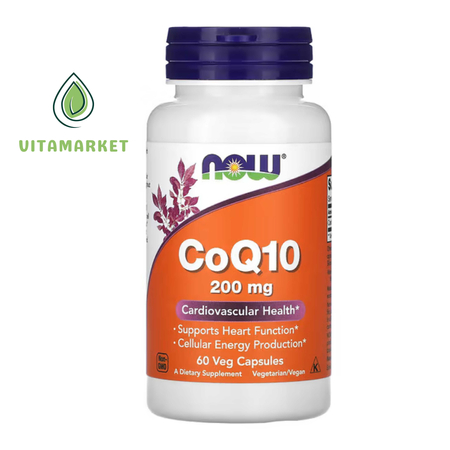 NOW Foods, CoQ10, 200 mg, 60 Veg Capsules