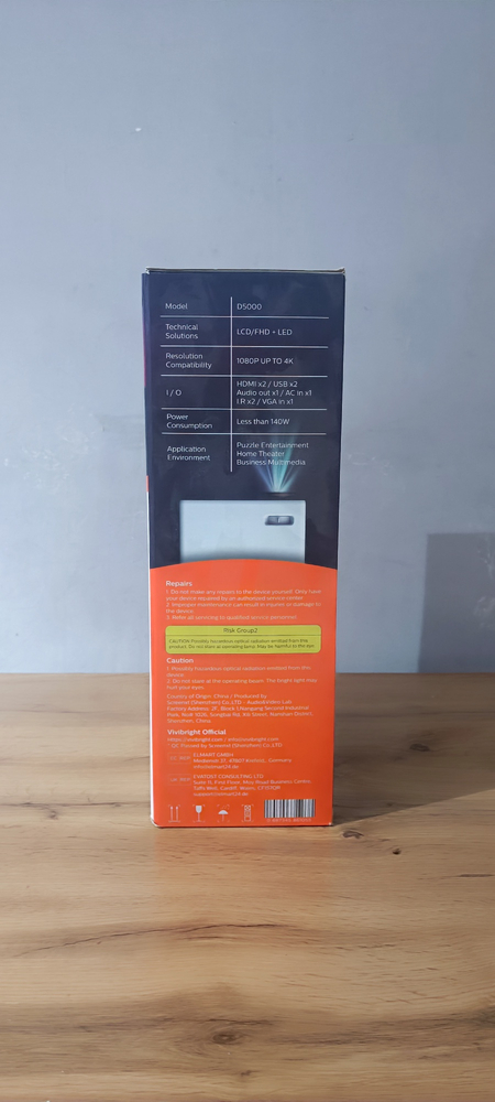 Срочно! Проектор VIVIBRIGHT D5000