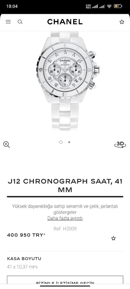 Chanel j 12 soat