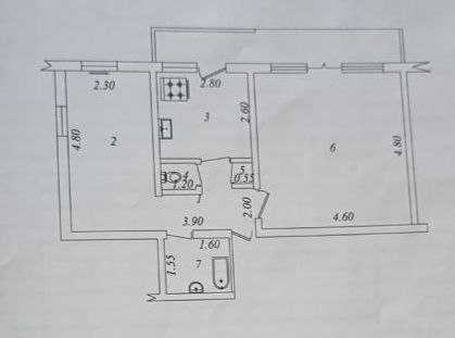 Продается своя квартира, ттз-2 ориентир мебельный магазин!