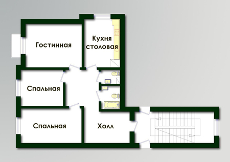“НОВОСТРОЙКА” 2 қават  75.8 м2 ! Янги ремонт ! Ибн Сино 1