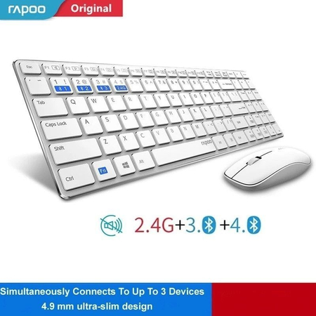 СКИДКА! RU/ENG! (2в1) Rapoo 9300M Беспроводная Клавиатура и мышка/мышь