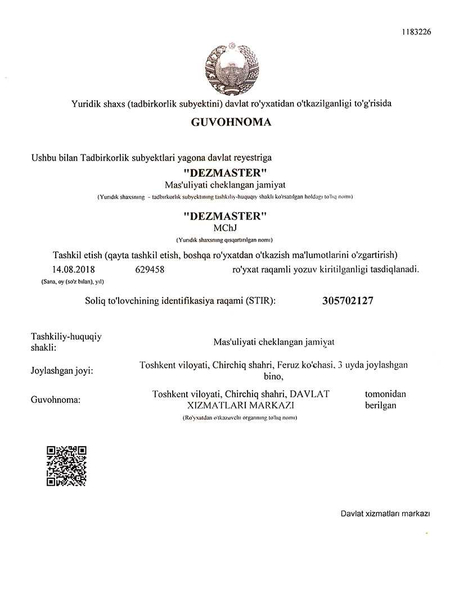 SES xizmati - Professional Dezinfeksiya korxonasi! Ishimizga 