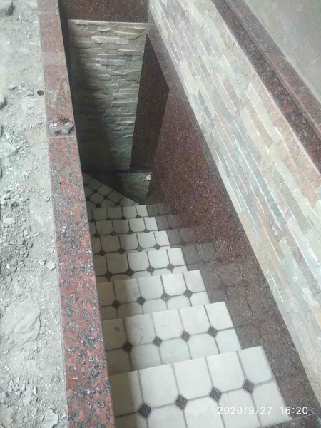 Korka va sokil ishlarni qilamiz. Va fasad travertine.  Jetukiy qilamiz