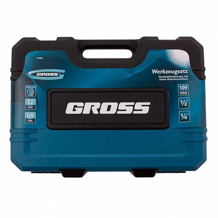 Набор инструментов, 1/4, 1/2, CrV, 120 зубьев, 109 предметов Gross