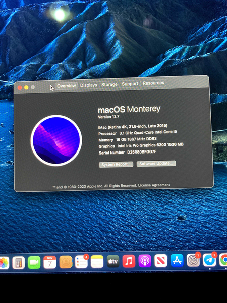 iMac Retina 4K 2015 core i5 Quad Core 3.1Ghz 16GB RAM SSD + HDD 1TB