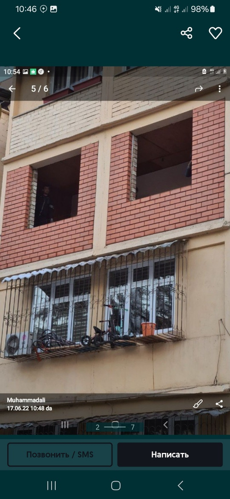 Kladka balkon balkonga g'isht teramiz