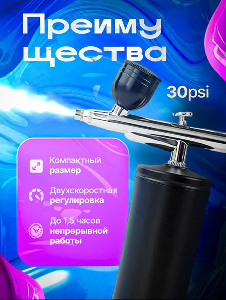 Аэрограф с компрессором,портативный
