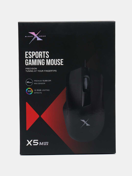 Проводная игровая мышь Bloody X5MAX BLACK ESorts Gaming Mouse USB MAX