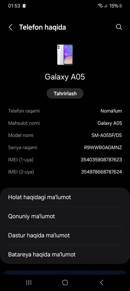 Samsung A 05 128 gb