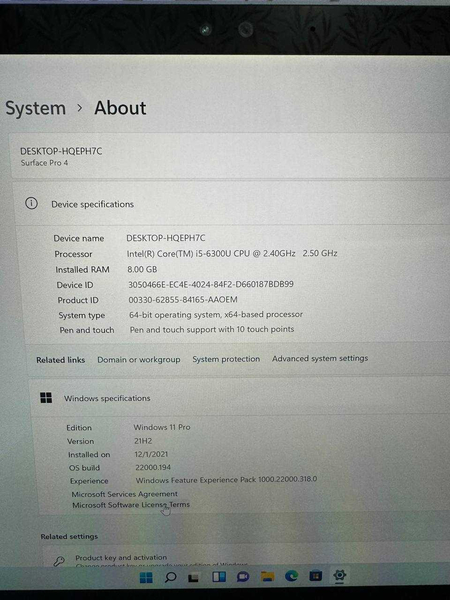 Ноутбук Microsoft Surface Pro 4