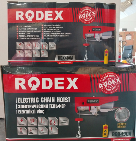 Rodex telferlari turkiya ishlab chiqarilgan garantiyalari bor