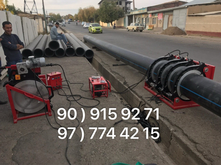 Пайка труб PVC PE PPR труб 50 - 630 мм утюг payka truba