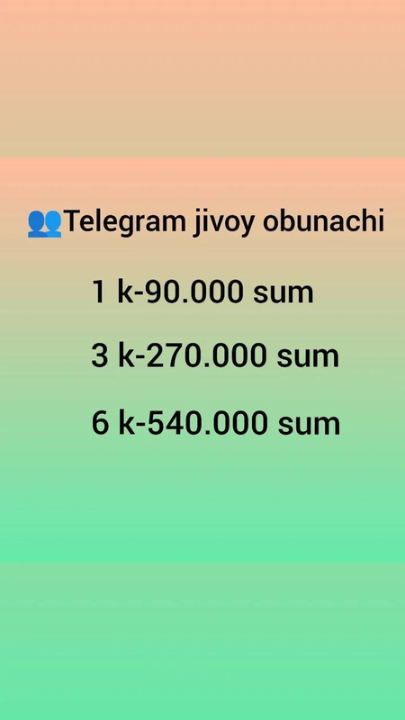 obunachi koʻpaytirish xizmati 100%ishonchli