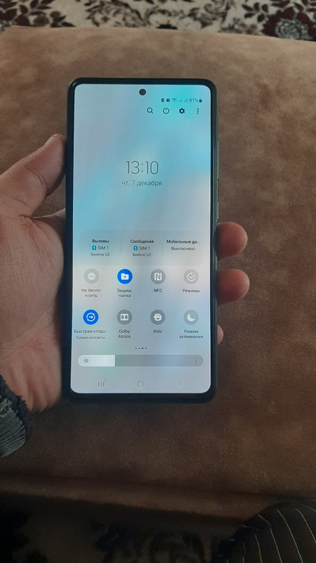 Galaxy a52 4/128 karobka yuq steklo chehol qushib beriladi