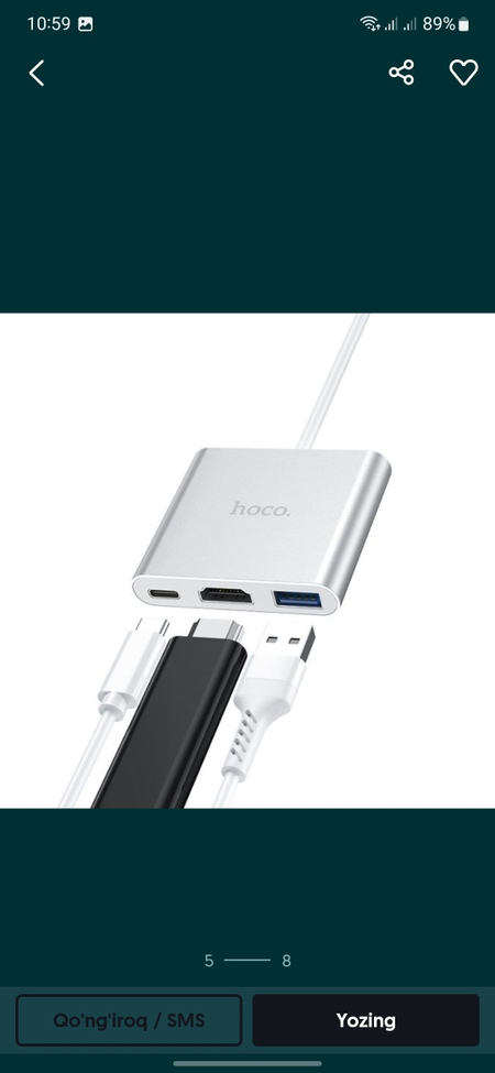 HOCO HB14 Easy use hub converter Type-C to USB3.0 + HDMI + PD compatib