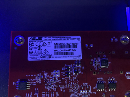 Сетевая карта ASUS [1 x 10Gb SFP+] PCIe x4 (XG-C100F)