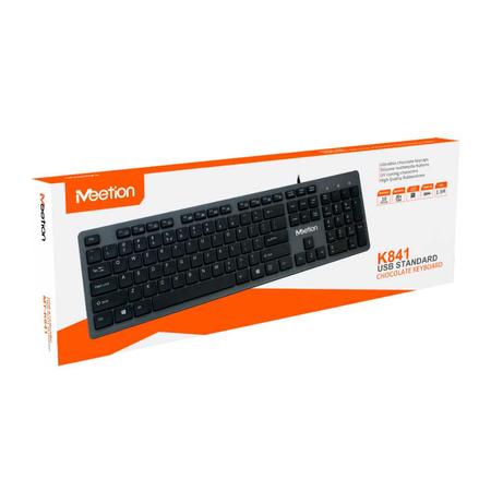 Офисная низкопрофильная клавиатура Meetion K841 USB Chocolate RU