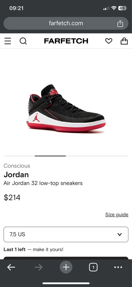 Orginal Air jordan 32 low 43razmer yangi