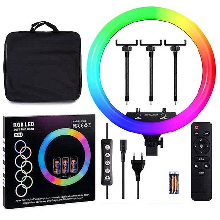 Светодиодная кольцевая лампа для съёмок,rgb kalsevoy lampa