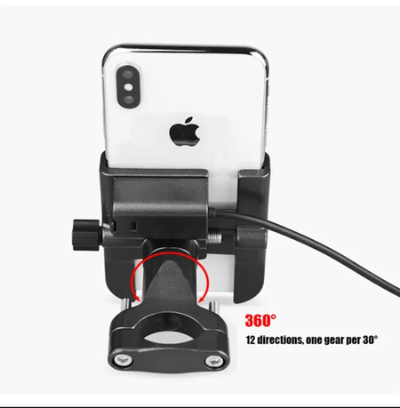 Держатель телефона SMOYNG, Алюминиевый, с USB-зарядкой, на руль мотоци