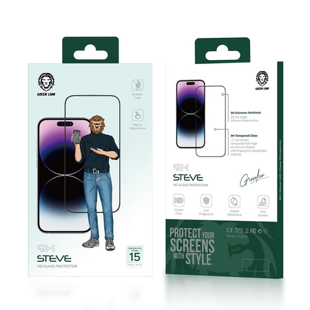 Защитное стекло green leon для iphone 14/15 pro/ pro max.