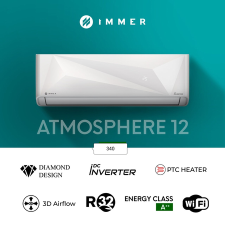 Кондиционер кондитер Immer 12-18-2f Moonx 12-18-24
DC inverter 
kompre