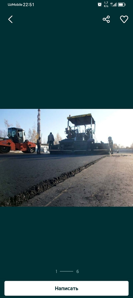Асфальт хизматлари енг сифатлиси бизда