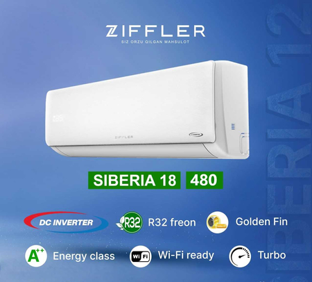 Кондиционер Ziffler 12 WinterFall Wi-Fi/DC Invertor/3D Air Flow