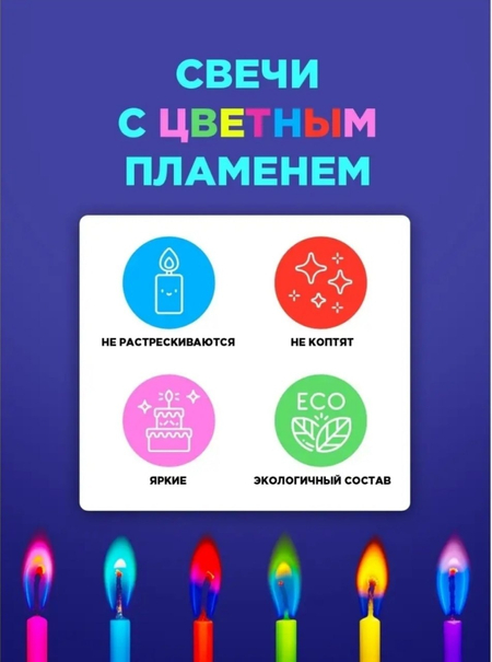 Свечи с цветным пламенем