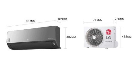 LG ARTCOOL Mirror, Dual Inverter konditsioneri ekologik toza R32 ThinQ
