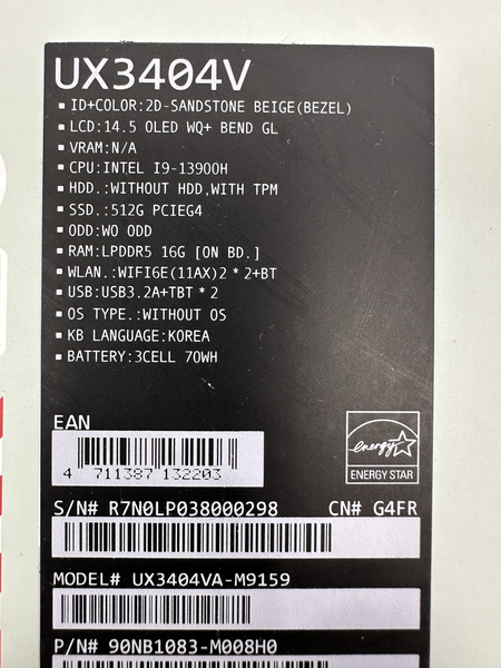 Asus zenbook ux3404v обсолютно новый i9-13900H 16/512 OLED экран