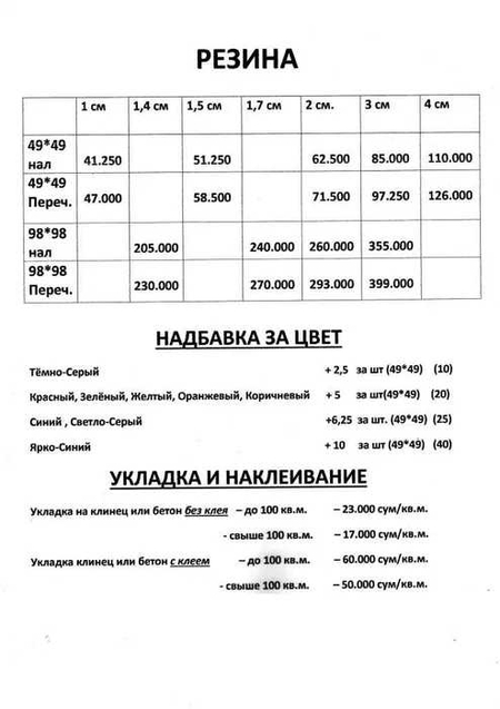 Резиновое покрытие для тренажерного зала
