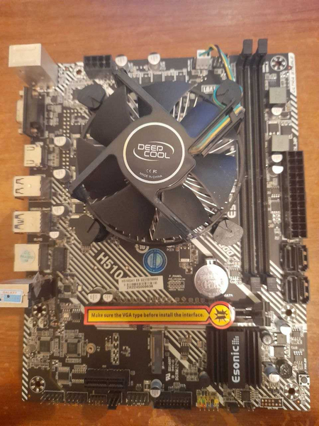 Продам комплект: Esonic H510DA1 + Intel Core i3-10100 + Cooler