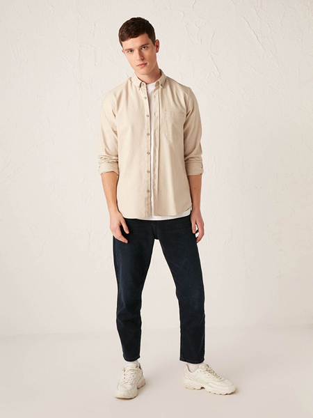 Мужская рубашка slim fit 100% хлопок
