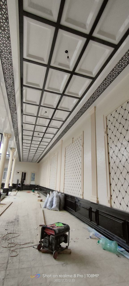 Alyukobond Travertin Sokl Burchetka tashqi Fasad